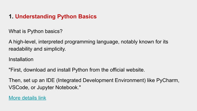 Beggining your career in python programming | PPT