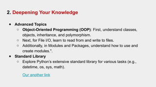 Beggining your career in python programming | PPT