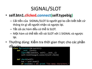 Lập trình Python GUI vs PySide | PPTX