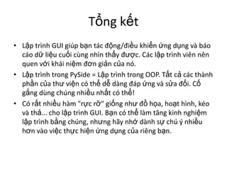 Lập trình Python GUI vs PySide | PPTX