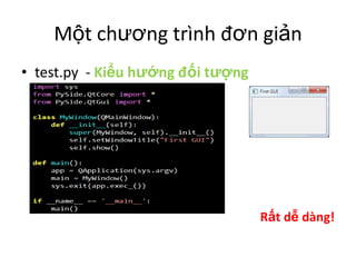 Lập trình Python GUI vs PySide | PPTX