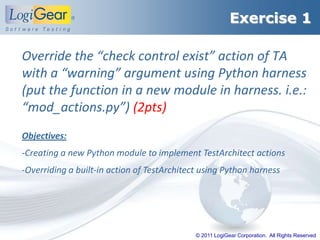 Python harness exercises | PPT
