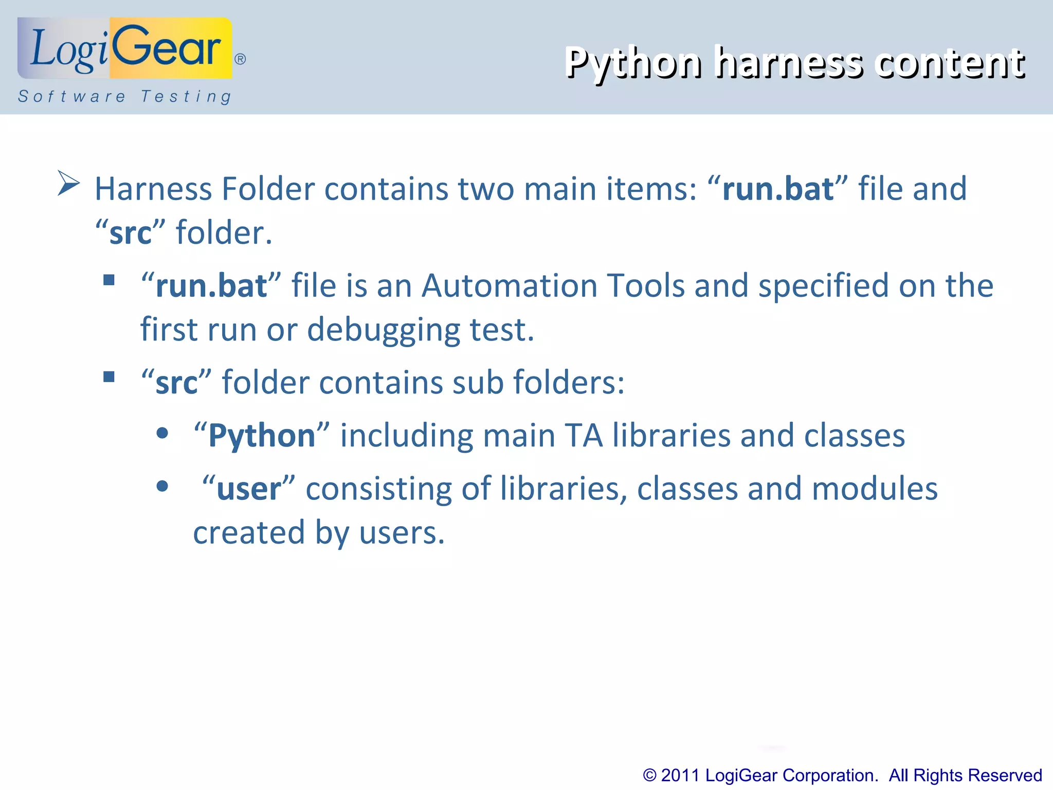 Python harness fundamental | PPT