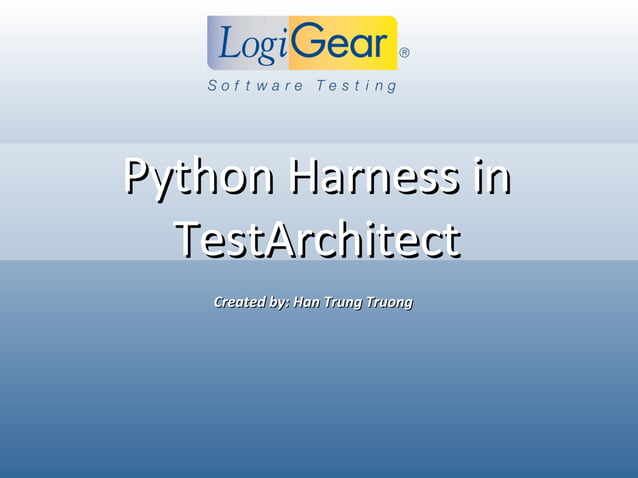 Python Harness Fundamental Ppt