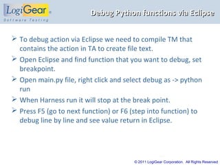 Python harness fundamental | PPT