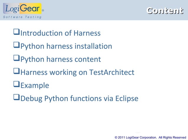 Python harness fundamental | PPT
