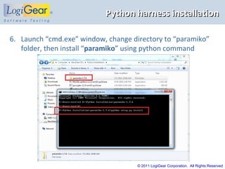 Python harness fundamental | PPT