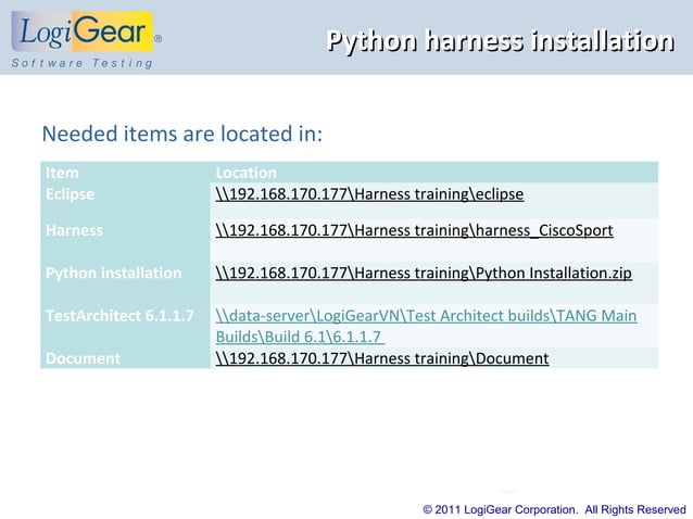 Python Harness Fundamental Ppt