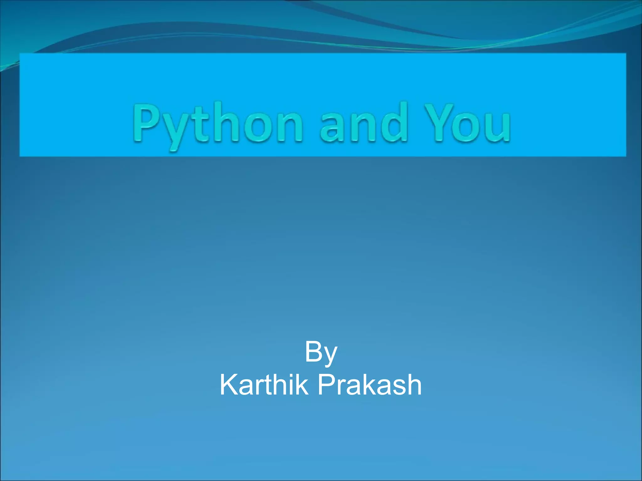 Python Kick Start | PPT