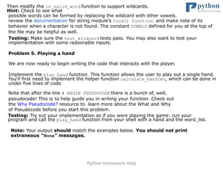Python Homework Help | PPT