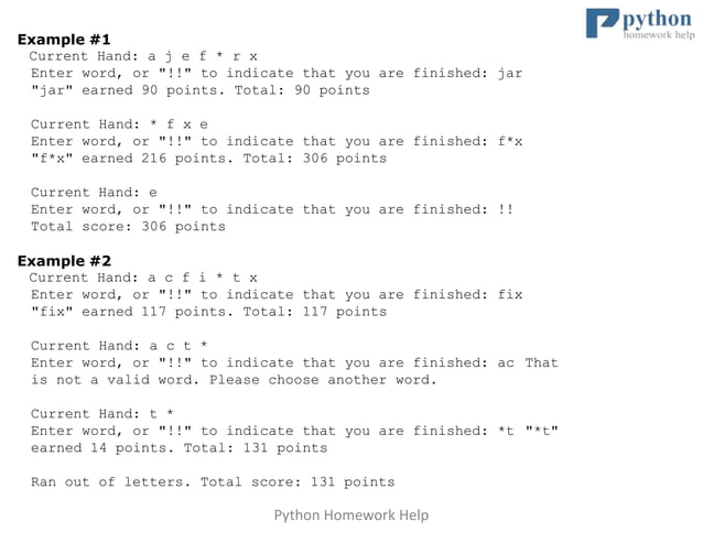 Python Homework Help | PPT