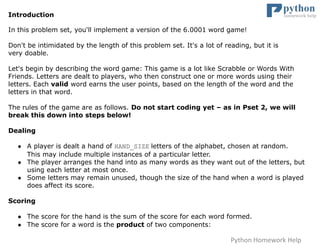 Python Homework Help | PPT