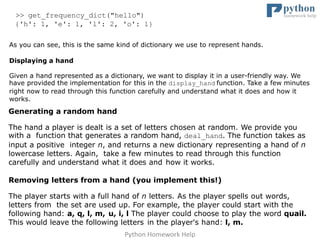 Python Homework Help | PPT