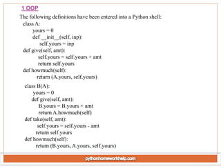 Python Homework Help | PPT