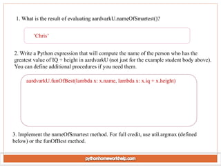 Python Homework Help | PPT