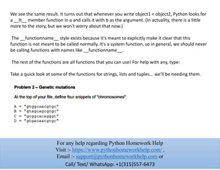 Python Homework Help | PPT