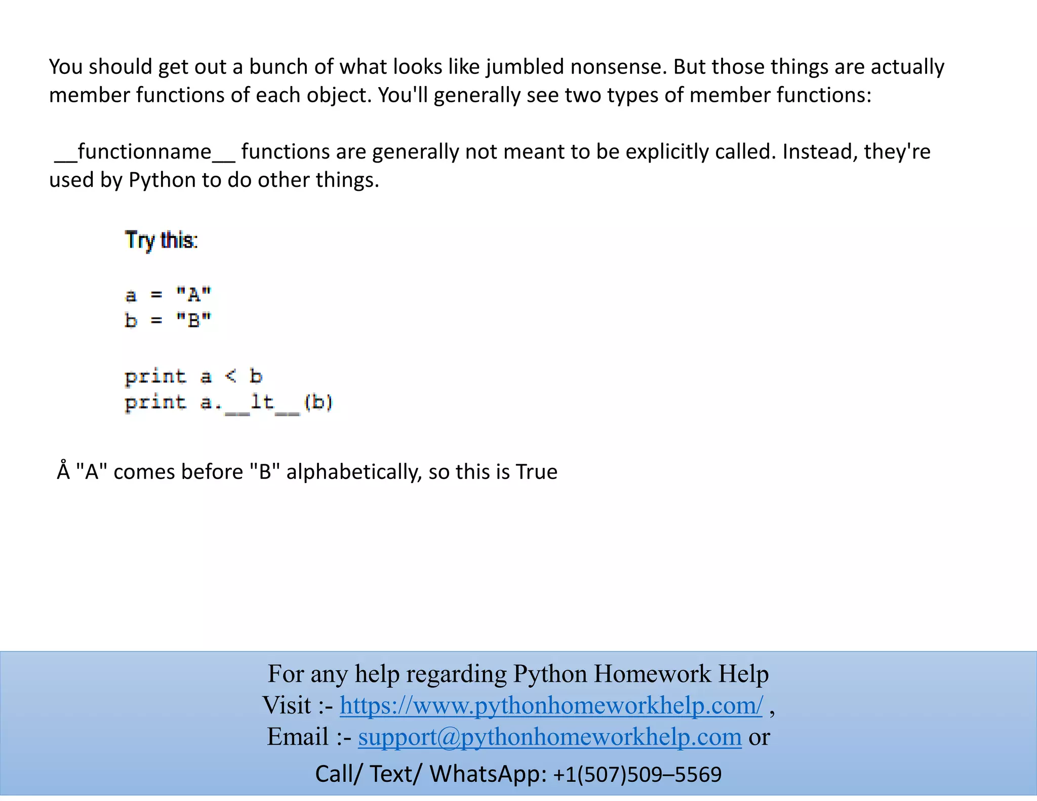Python Homework Help | PPT