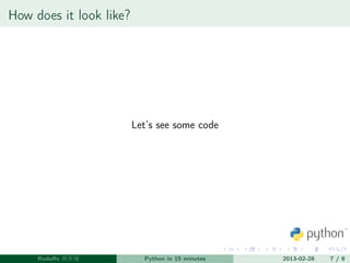 Python in 15 minutes | PDF