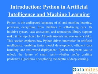 Python in Artificial Intelligence and Machine Learning.pptx