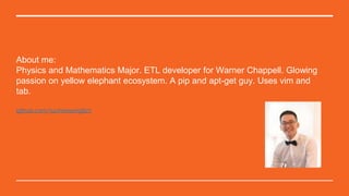 Python in big data ecosystem by Nicholas Lu | PPT