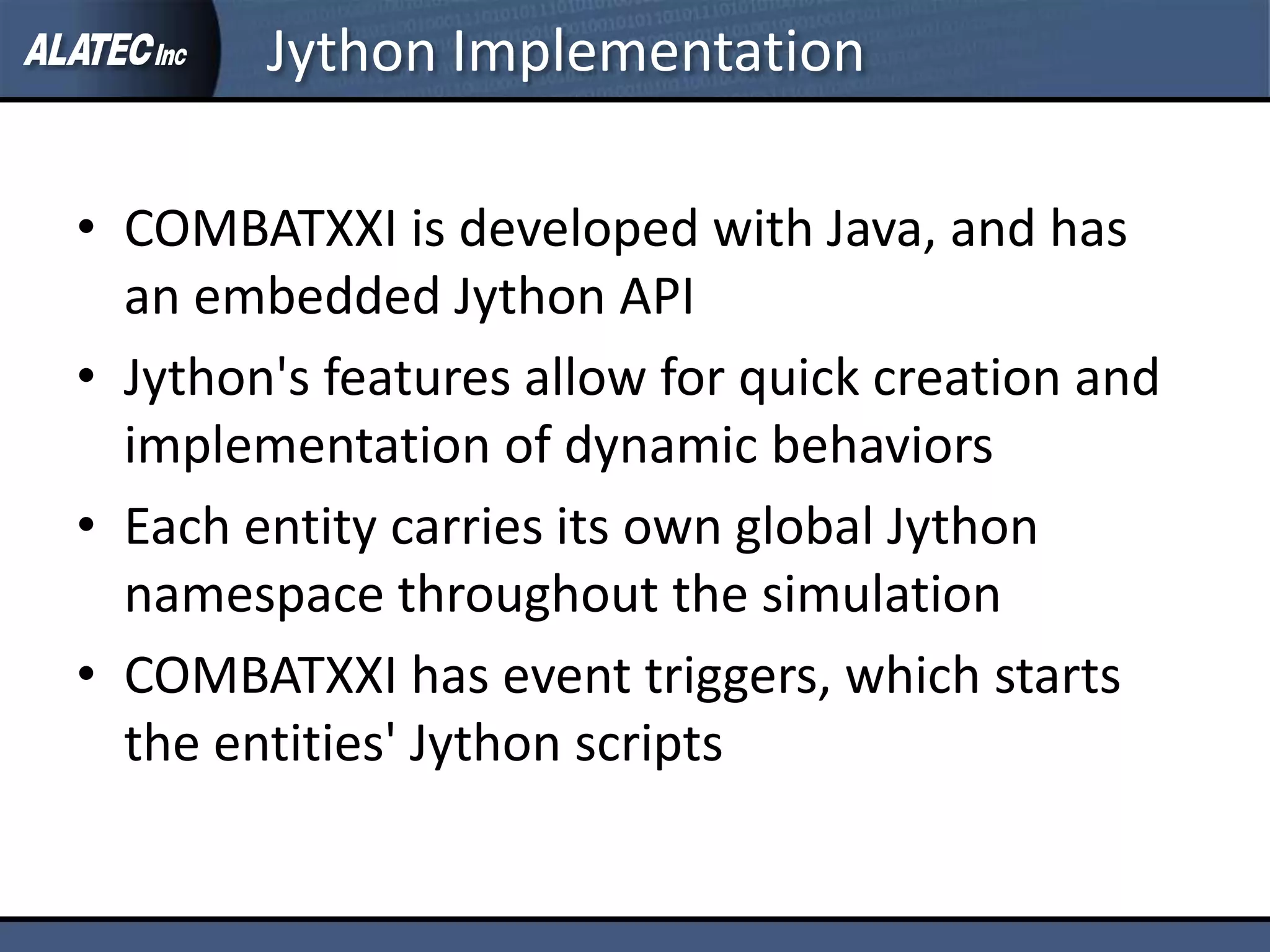 How and Why Python is Used in the Model of Real-World Battlefield ...