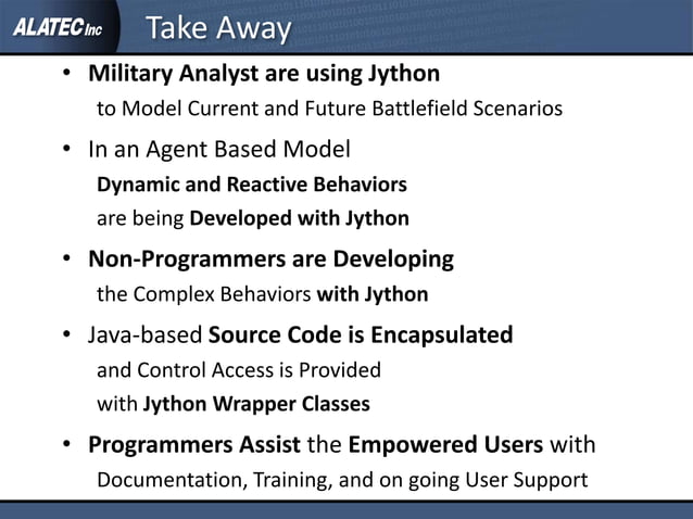 How and Why Python is Used in the Model of Real-World Battlefield ...