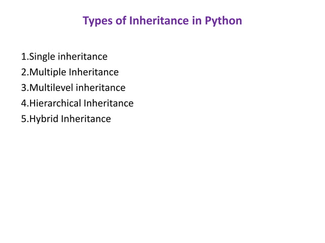 All About Python Inheritancepython Codingdf Ppt
