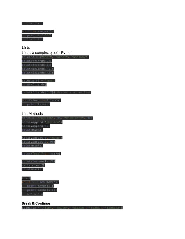 Python in one shot | PDF | Programming Languages | Computing