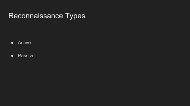 Reconnaissance using Python | PPT