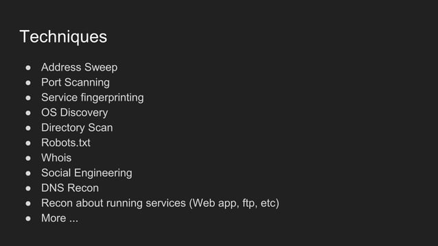 Reconnaissance using Python | PPT