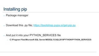 Python in SQL 2019 | PPT