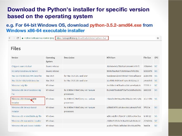 Installing Python on Windows OS