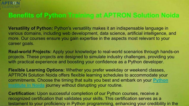 Best Python Institute in Noida. pptx | PPT