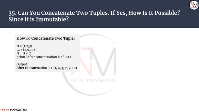 python interview prep question , 52 questions | PPT