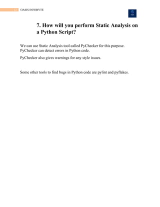 Python Interview Preparation questons... | PDF