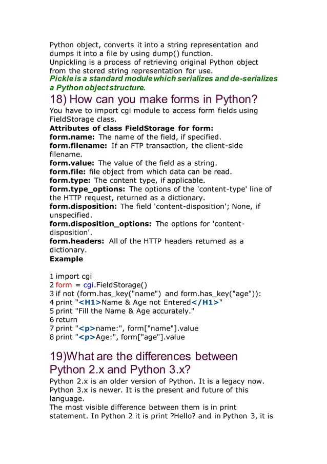 Python Interview Questions Pdf