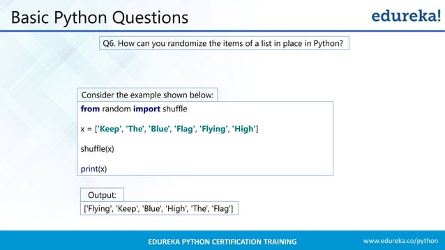 Python Interview Questions And Answers 2019 | Edureka