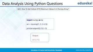 Python Interview Questions And Answers 2019 | Edureka | PPT
