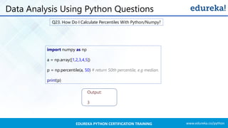 Python Interview Questions And Answers 2019 | Edureka | PPT