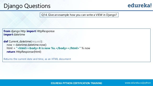 Python Interview Questions And Answers 2019 | Edureka