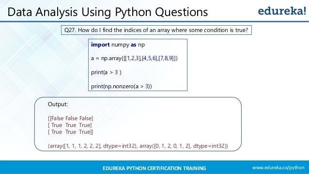 Python Interview Questions And Answers 2019 Edureka
