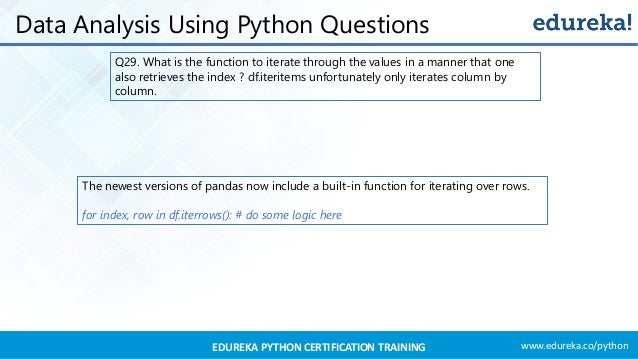 Python Interview Questions And Answers 2019 | Edureka