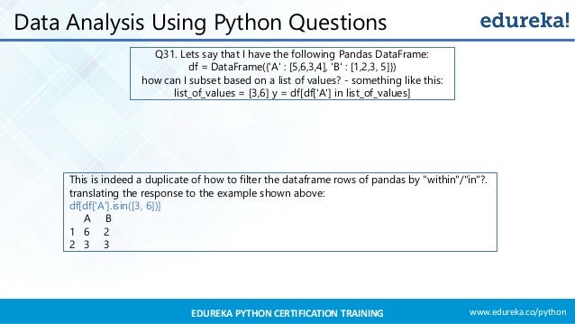 Python Interview Questions And Answers 2019 | Edureka