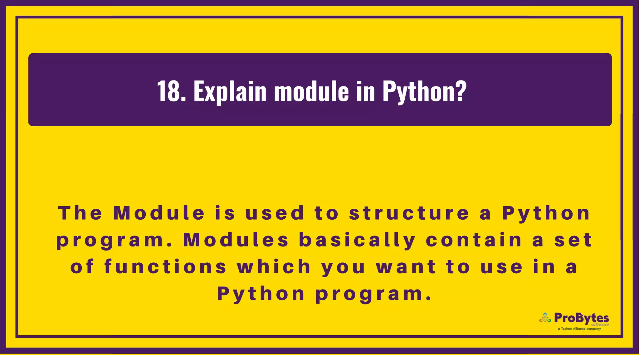 Top 100 Python Interview Questions And Answers Ppt 