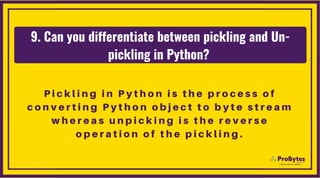 Top 100 Python Interview Questions And Answers | PDF