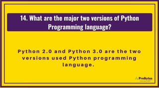 Top 100 Python Interview Questions And Answers | PDF
