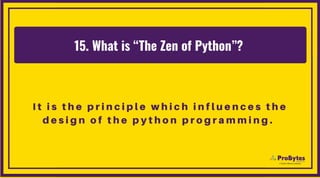 Top 100 Python Interview Questions And Answers | PDF