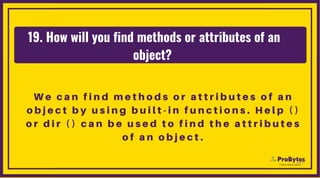 Top 100 Python Interview Questions And Answers | PDF