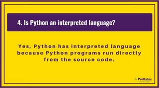 Top 100 Python Interview Questions And Answers | PDF