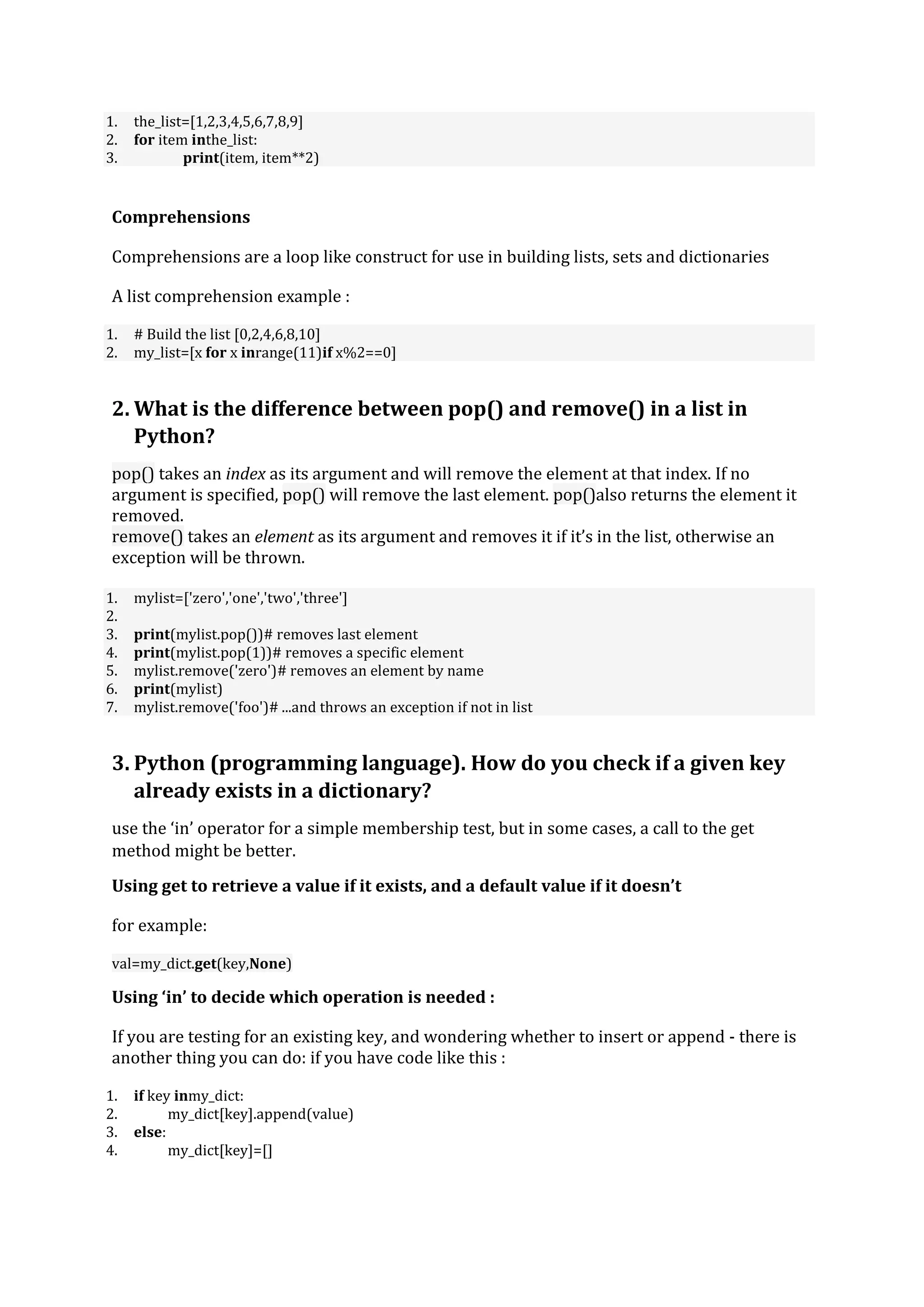 Python Interview Questions And Answers Pdf